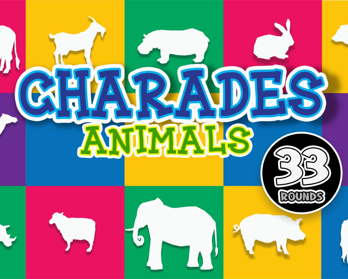 Charades Animal Game Powerpoint Game Party Game Family Party Game ...
