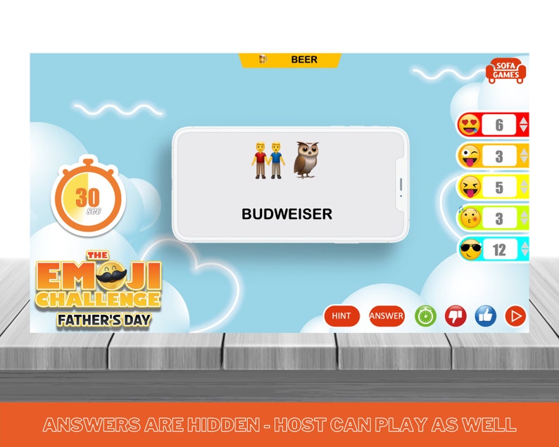 Emoji Challenge FATHER'S DAY | Party Game | Fun Virtual Quiz Perfect ...