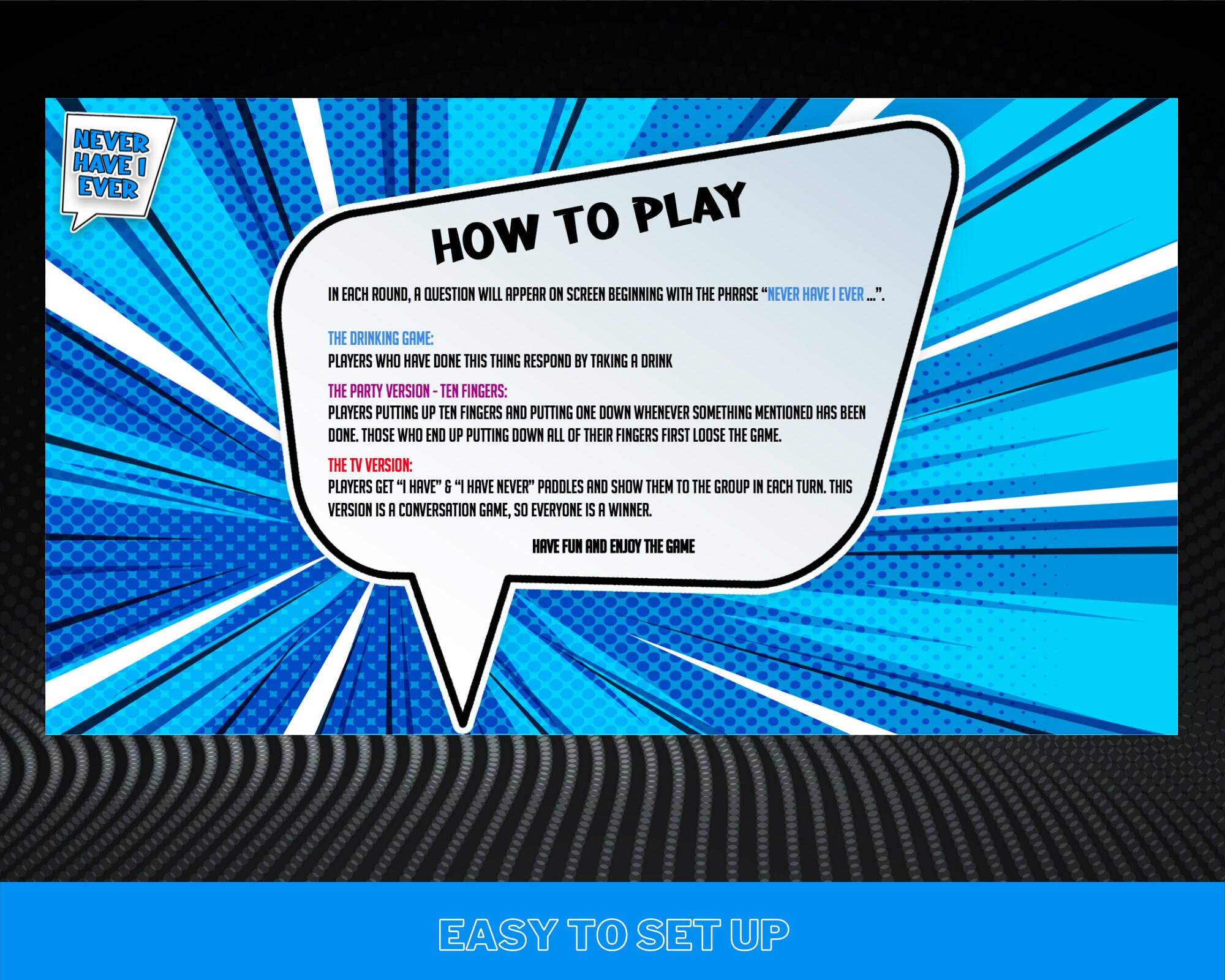 Never Have I Ever Powerpoint Party Game Virtual Drinking Game Zoom Game ...