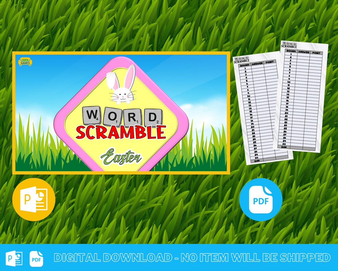 Word Scramble Anagram Jumble Game Easter Powerpoint Game - Etsy UK