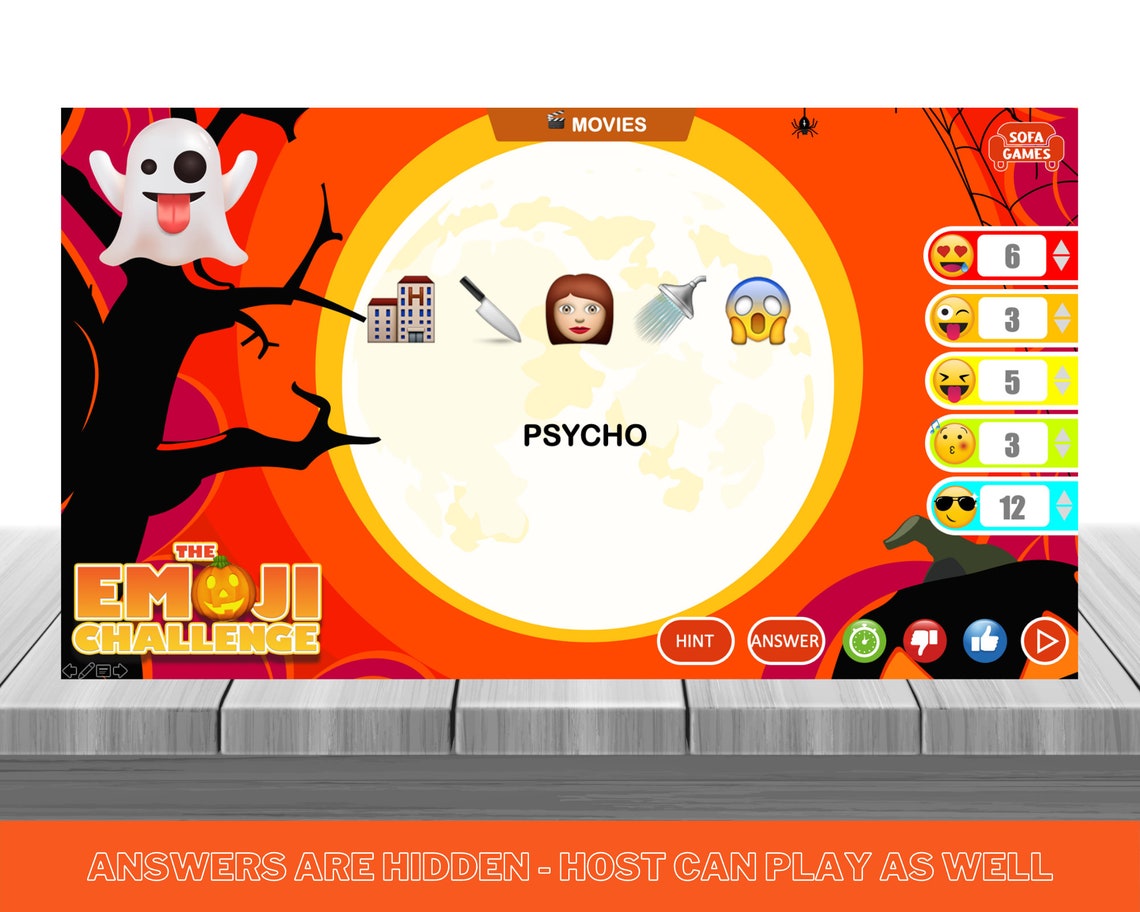 Emoji Challenge HALLOWEEN Party Game Fun Virtual Quiz - Etsy