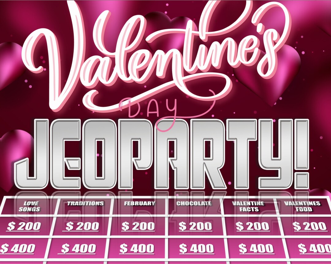 Valentine’s Day Jeoparty | Powerpoint Game | Valentines Day Game for ...
