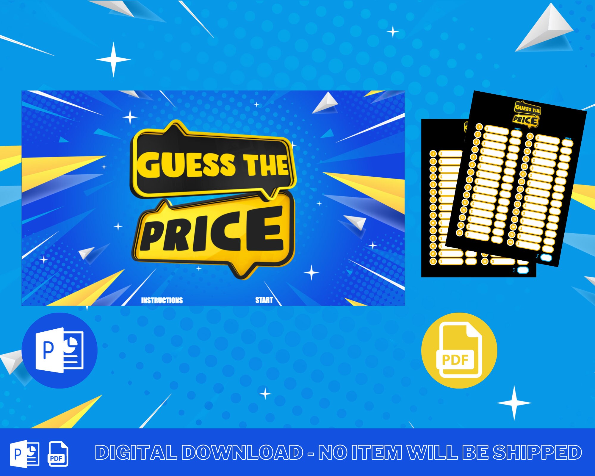 Guess the Price Powerpoint Party Game the Price is Right Games for ...