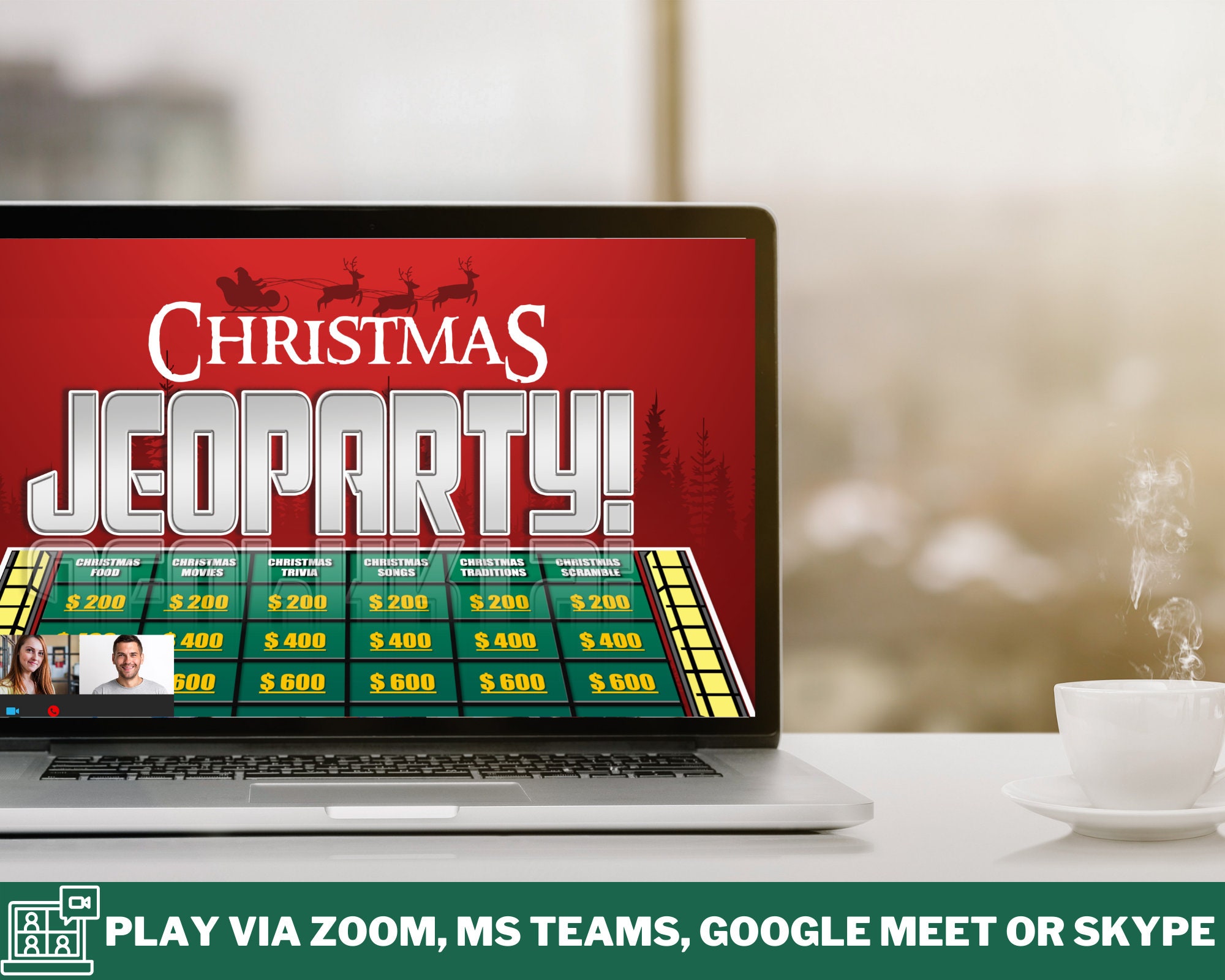 Christmas Jeoparty | Powerpoint Game | Christmas Game for Zoom ...