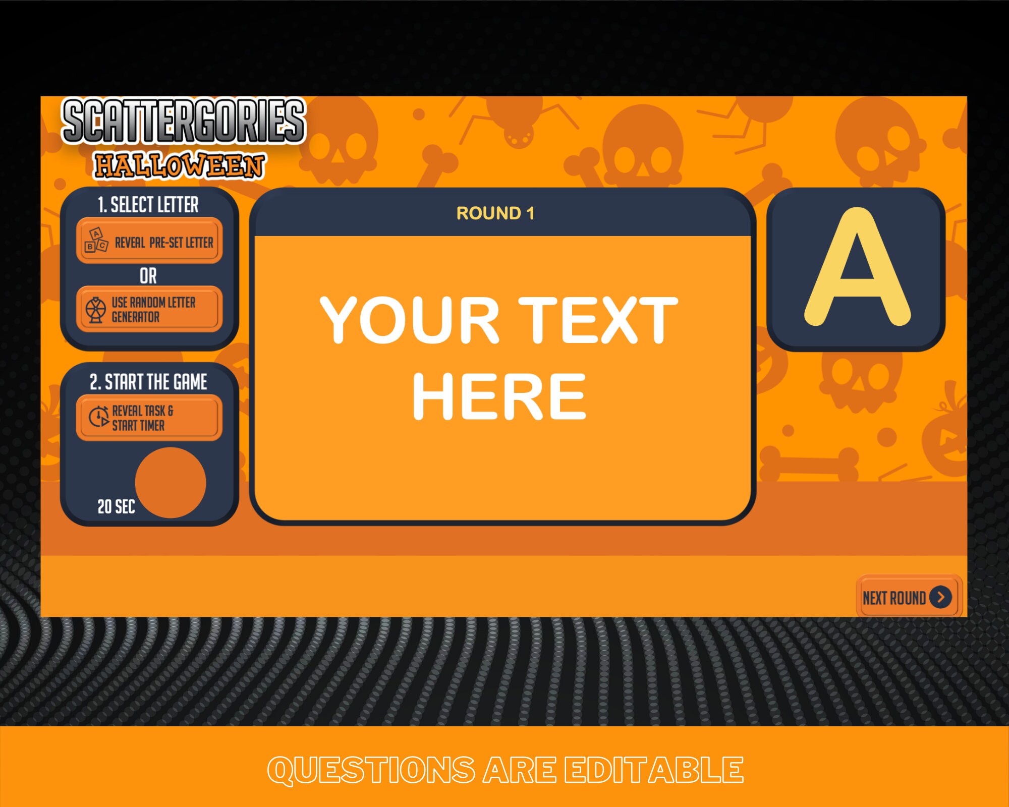 Scattergories Halloween Game Powerpoint Game Party Game - Etsy