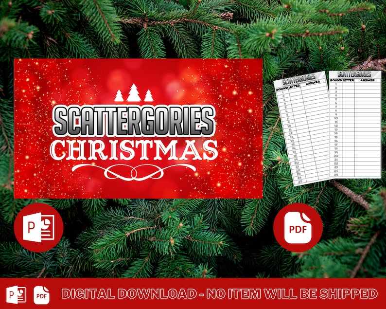 Scattergories CHRISTMAS Game | Powerpoint Game | Party Game | Family ...