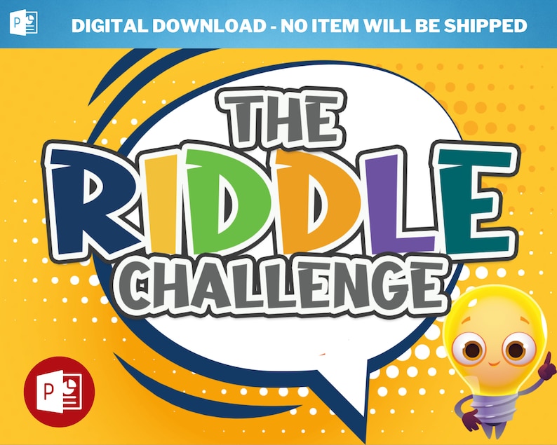 Riddle Quiz 30 Riddles and Brain Teaser Powerpoint Game - Etsy