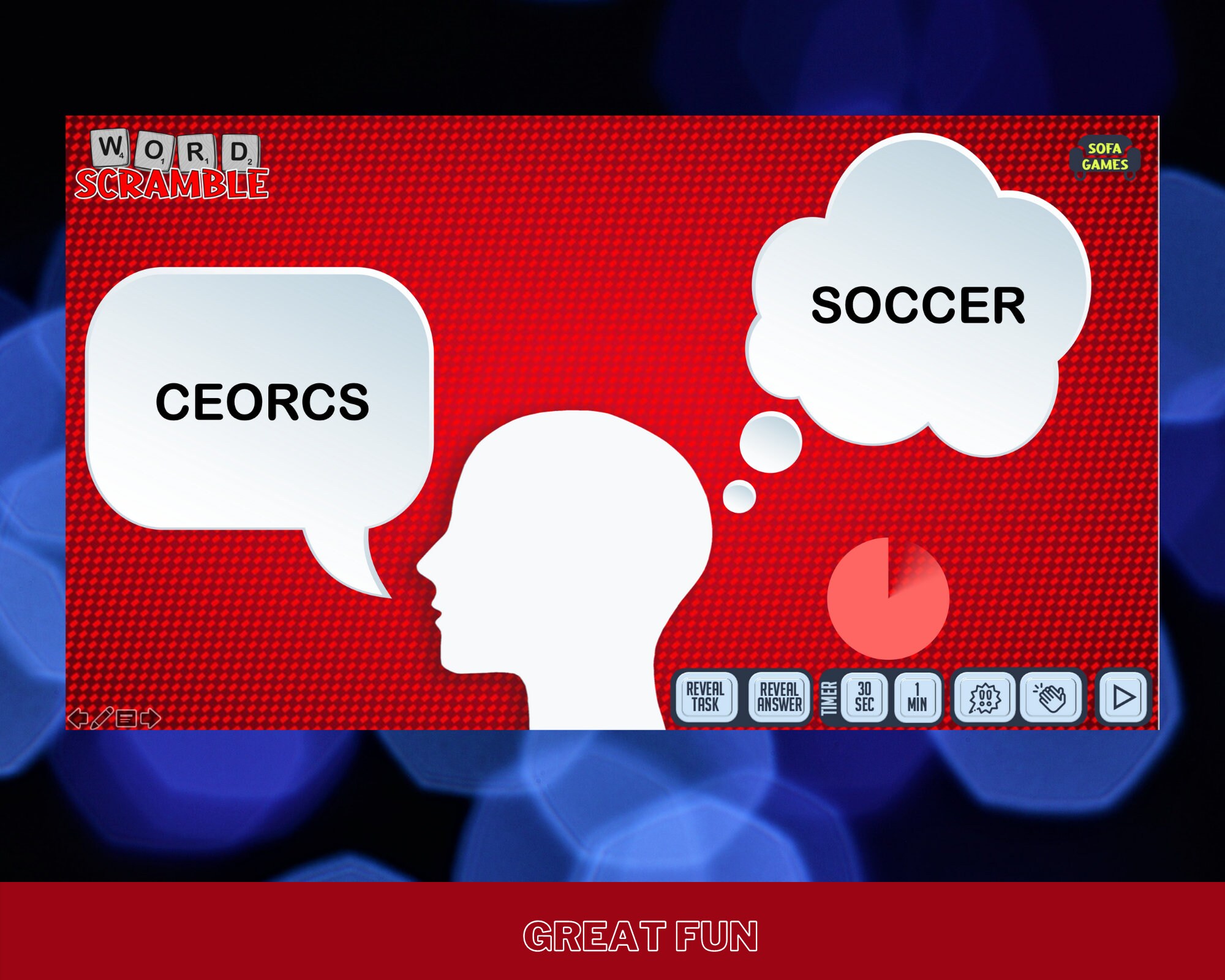 Word Scramble ORIGINAL Anagram Jumble Game Powerpoint Game Party Game ...