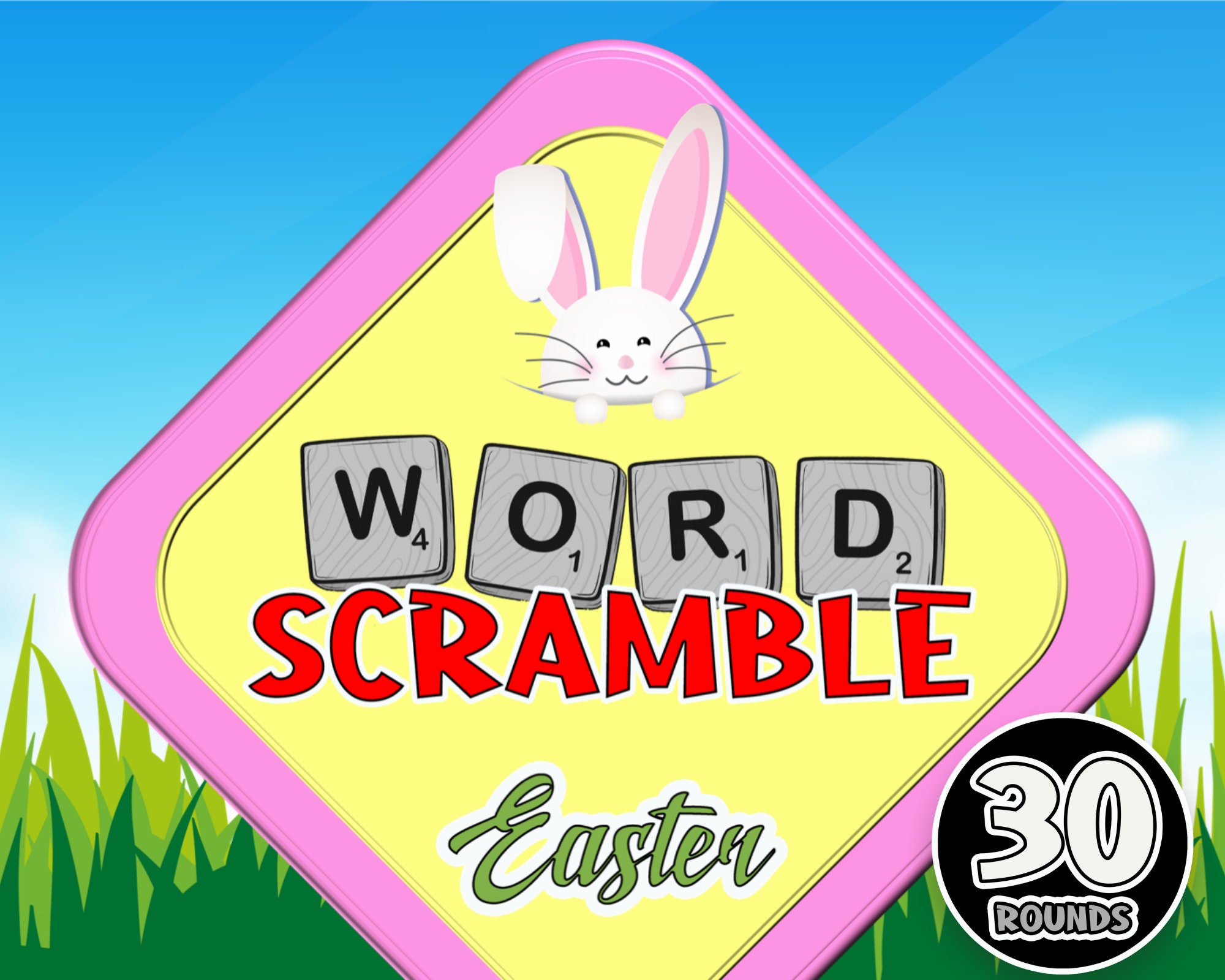Word Scramble Anagram Jumble Game Easter | Powerpoint Game | Party Game ...
