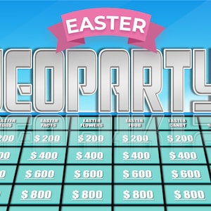 Jeoparty Game EASTER | Powerpoint Game | Game for Zoom | Virtual Party ...