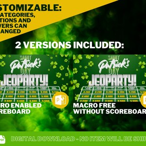 St Patrick’s Day Jeoparty | Powerpoint Game | Saint Patrick's Day Game ...
