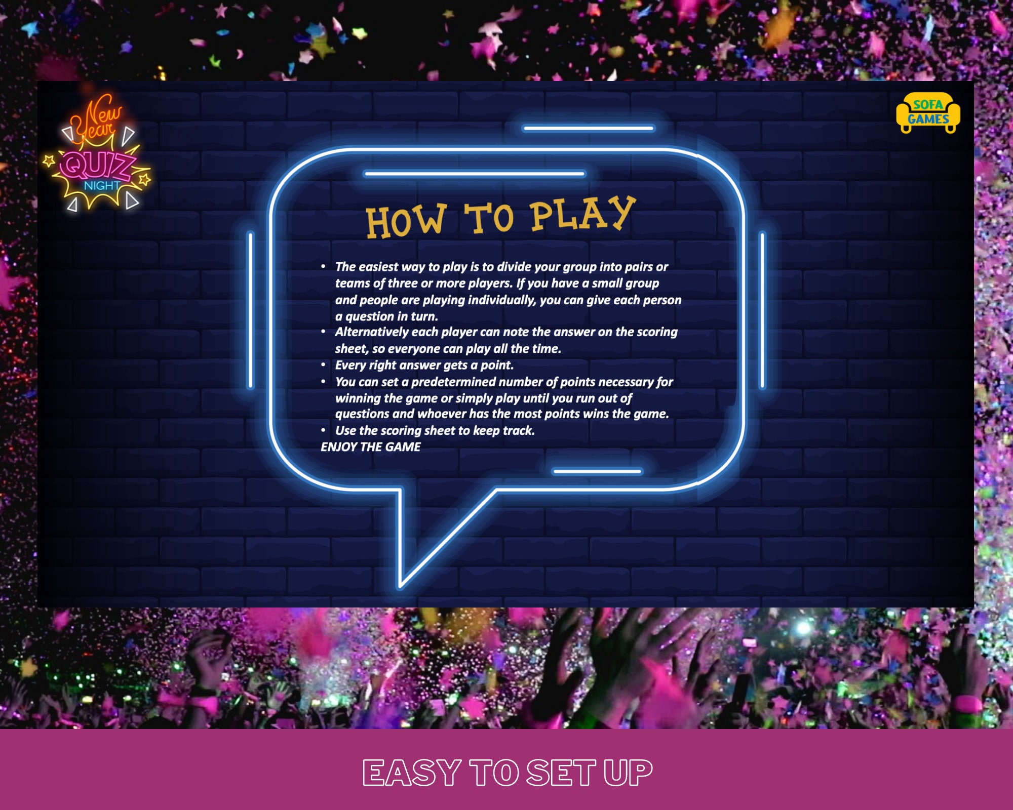 NEW Year's Quiz | Virtual Powerpoint Quiz for Zoom | New Year Party ...