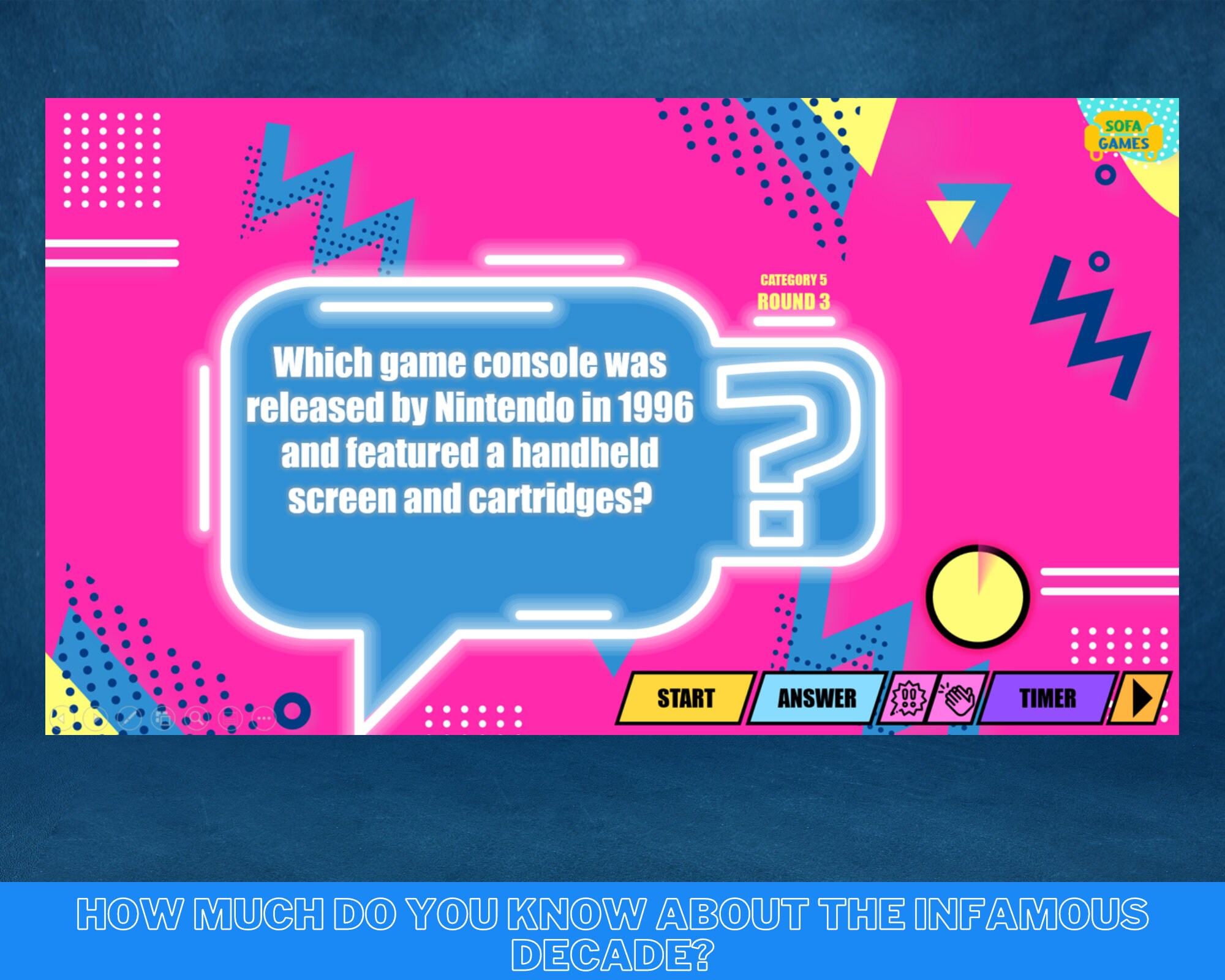 Back to the 90's Quiz Party Game 90s Game 1990 Party Games 1990 Trivia ...