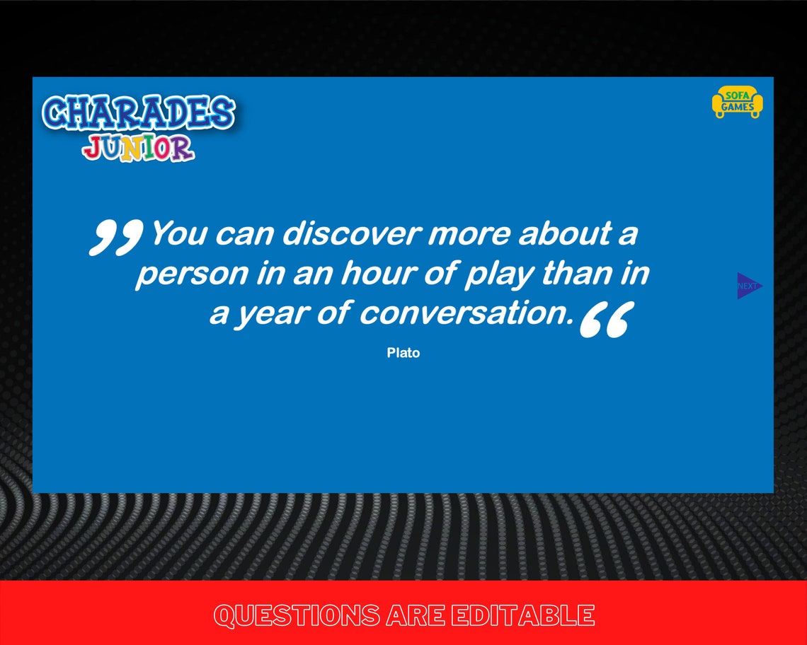 Charades Game JUNIOR Powerpoint Game Party Game Family - Etsy