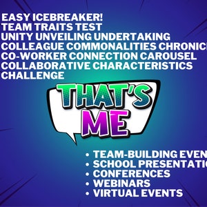 That's Me! an EASY ICEBREAKER! Team-building | Virtual Event ...