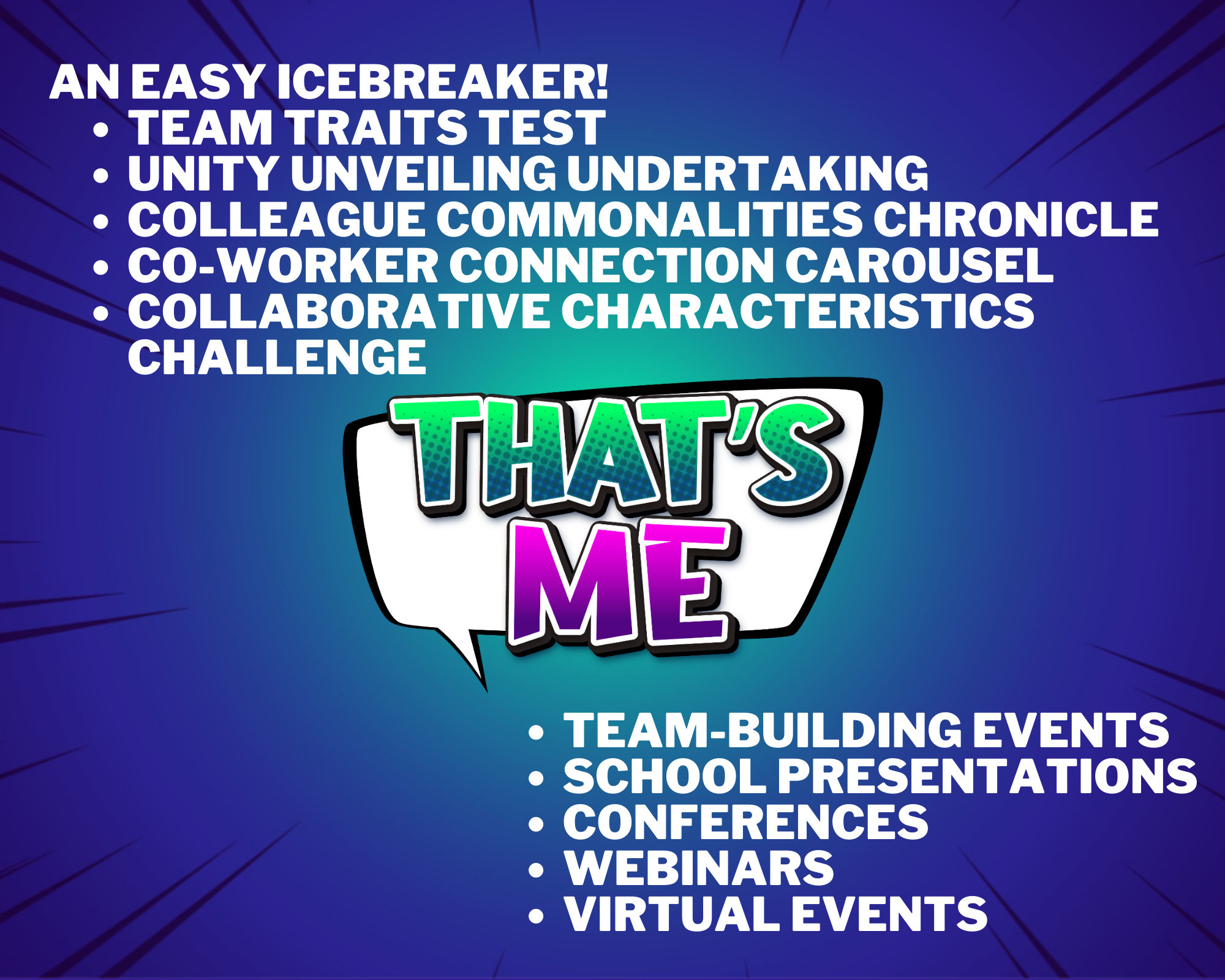 That's Me! an EASY ICEBREAKER! Team-building | Virtual Event ...
