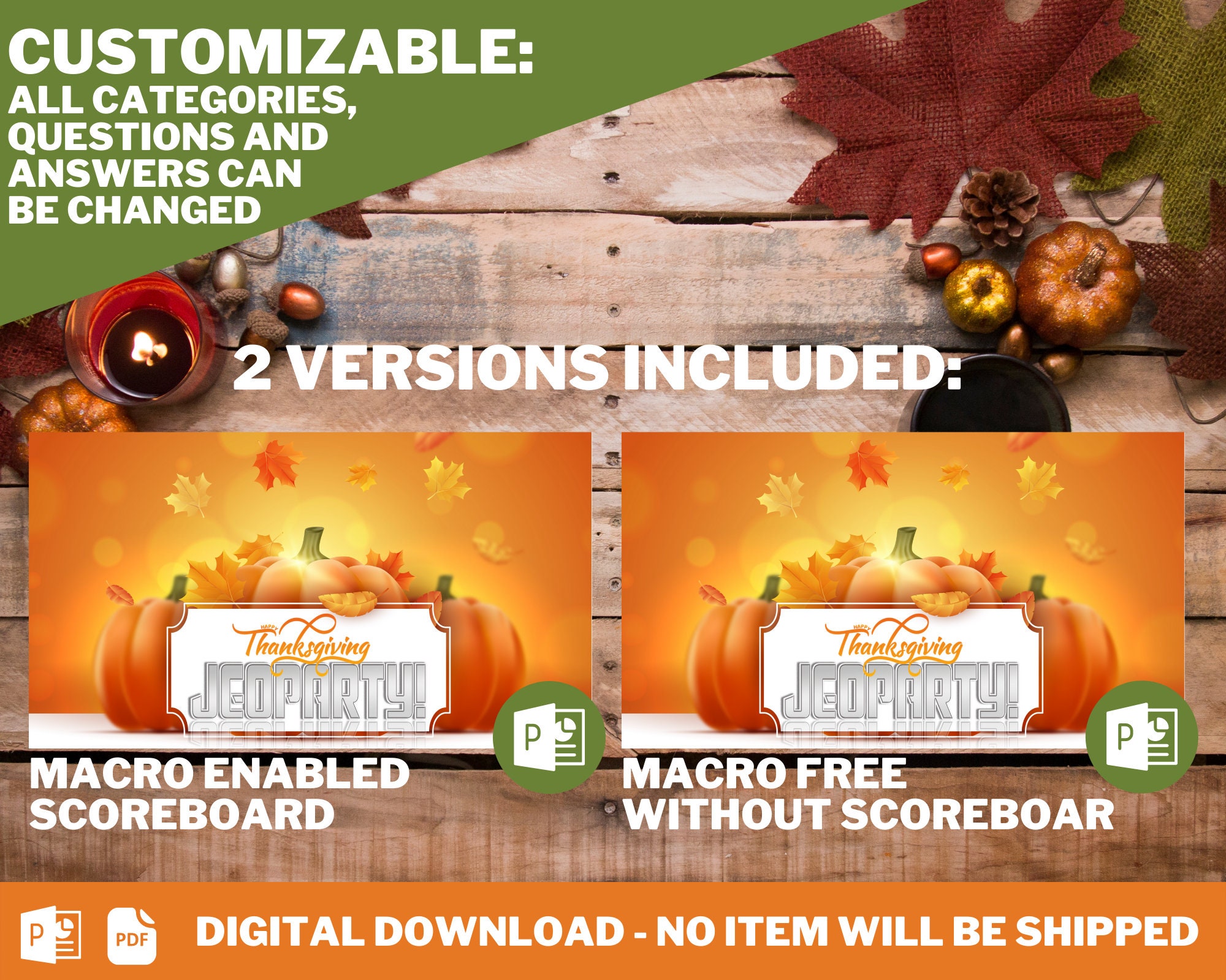 Thanksgiving Jeoparty Powerpoint Game Thanksgiving Game for Zoom ...