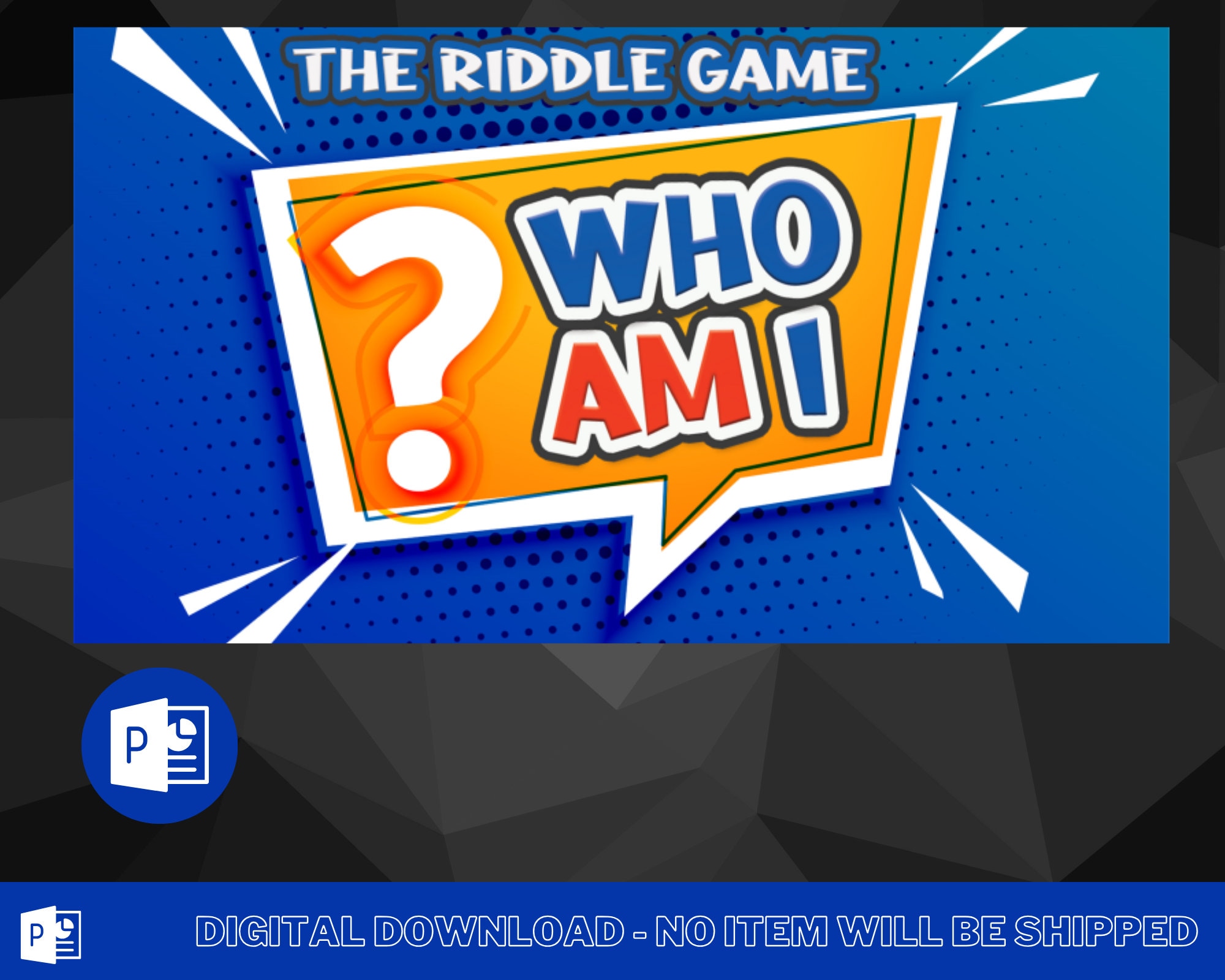 WHO AM I 30 Riddles and Brain Teaser Powerpoint Game Game for Zoom ...
