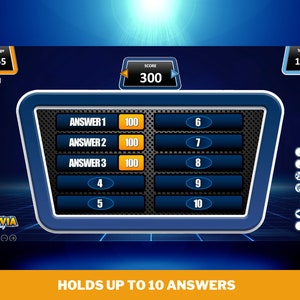 Trivia Quiz TEMPLATE | Party Game | Editable Family Feud Quiz Game I ...