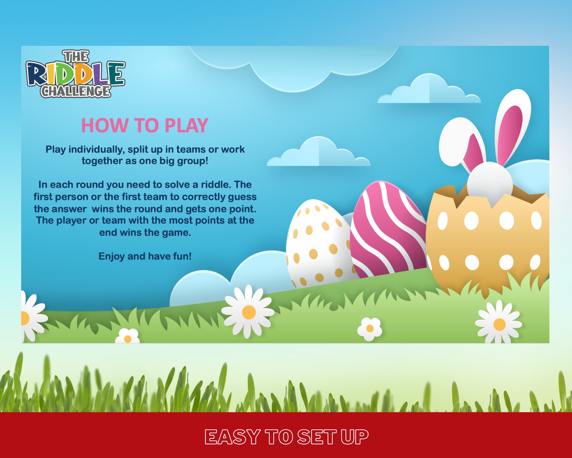 Riddle Quiz Easter Riddles and Brain Teaser Powerpoint - Etsy