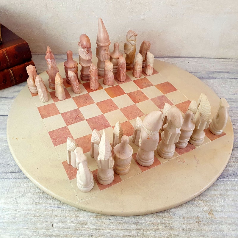 Pink Chess Set - Etsy