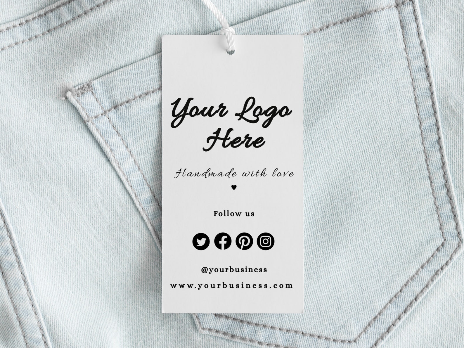 MINIMALIST Small Business Tag Product Tag Template Printable Etsy