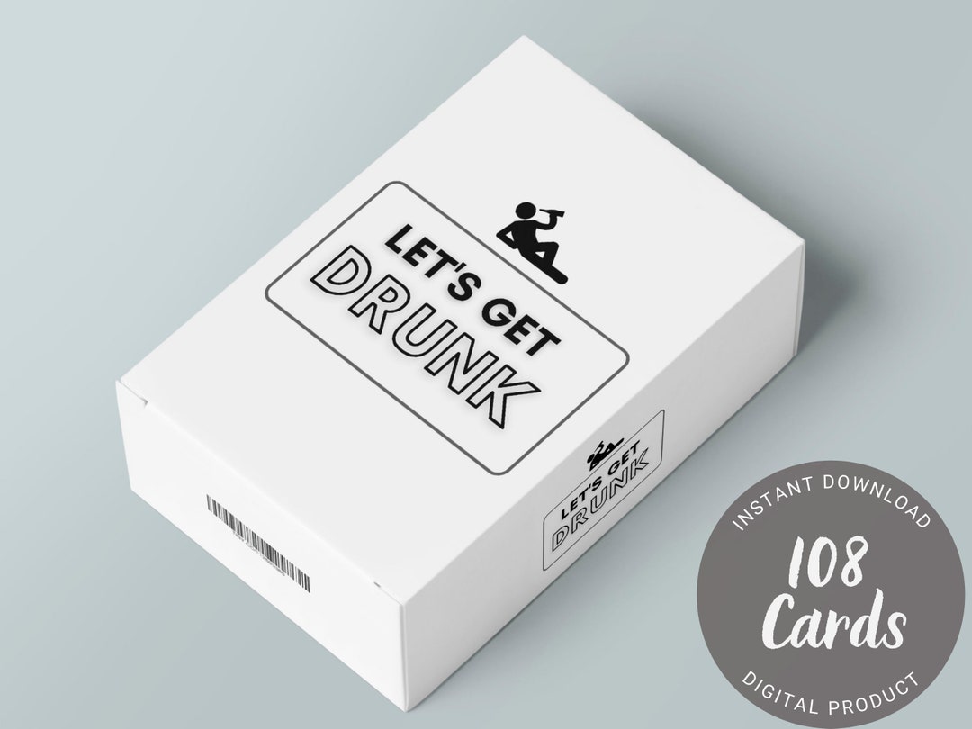DRINKING GAME Let's Get Drunk Game Drinking Card Games College Party ...