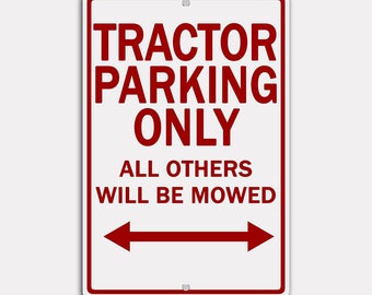 Tractor Parking Sign - Etsy