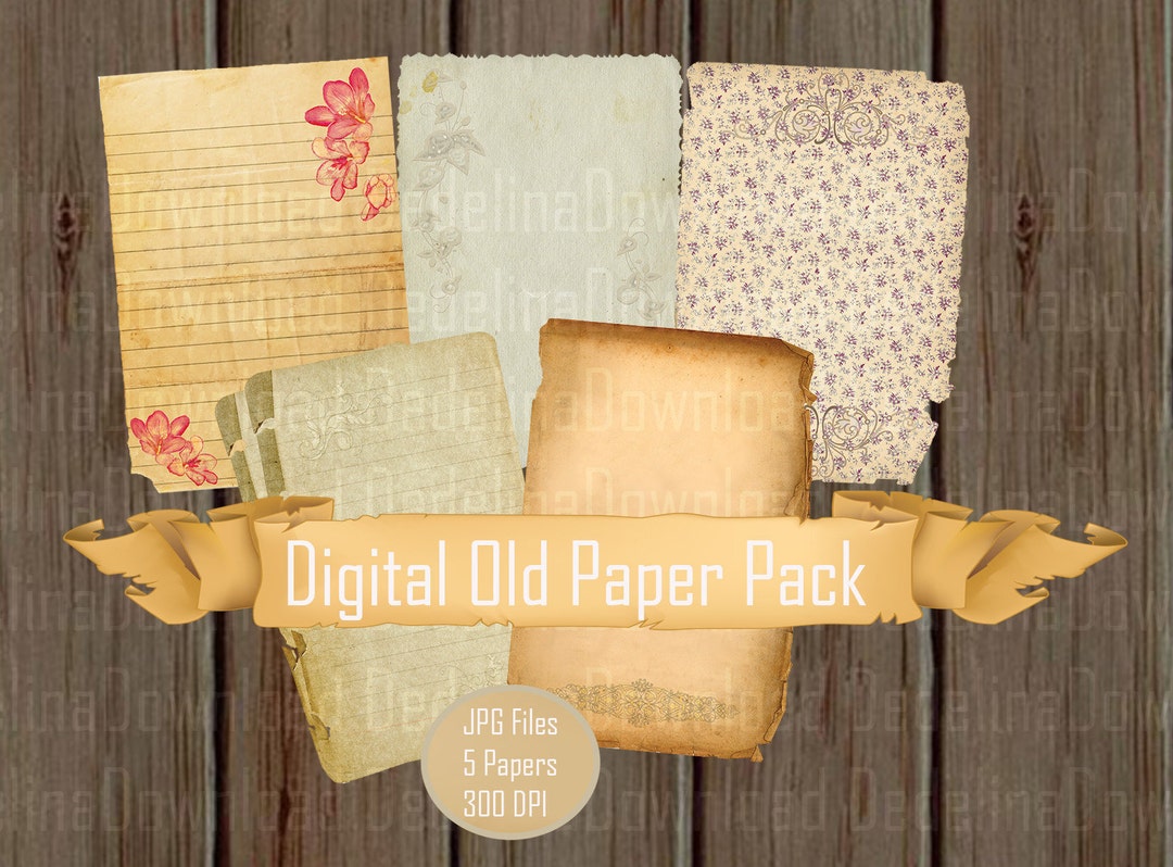 Old Paper Textures, Vintage Antique Distressed Aged Paper Backgrounds ...
