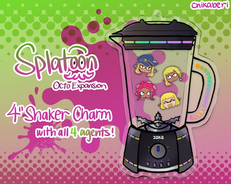 Splatoon 4" Blender Shaker Charm | Octo Expansion - Etsy