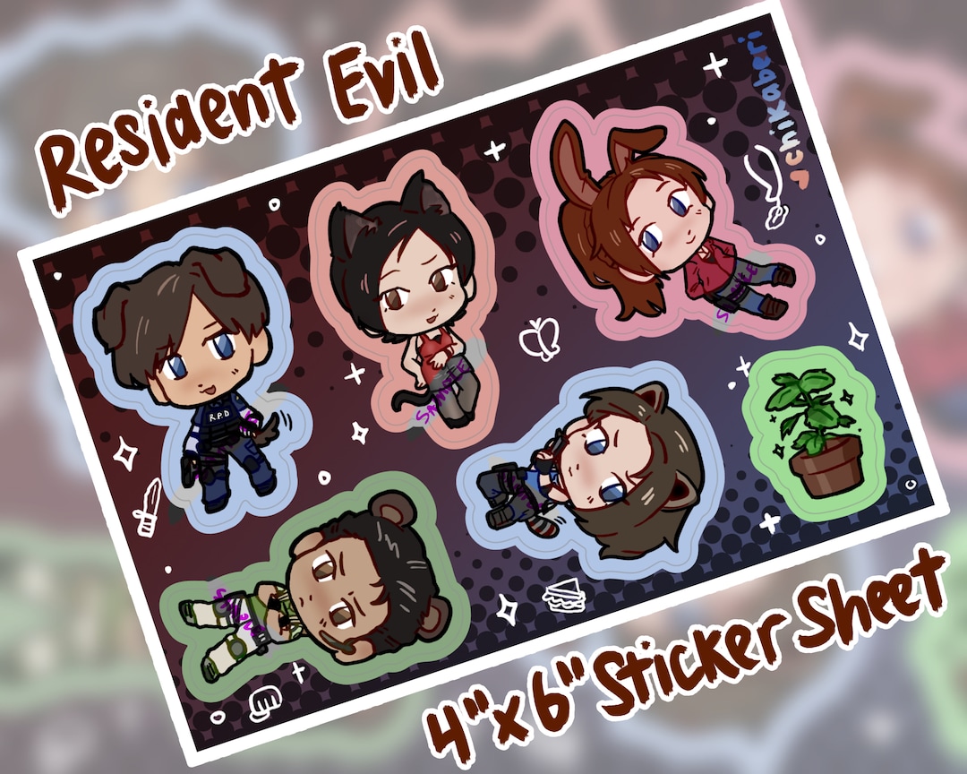 Resident Evil 4" X 6" Sticker Sheet | RE2 | RE5 | RE3 - Etsy