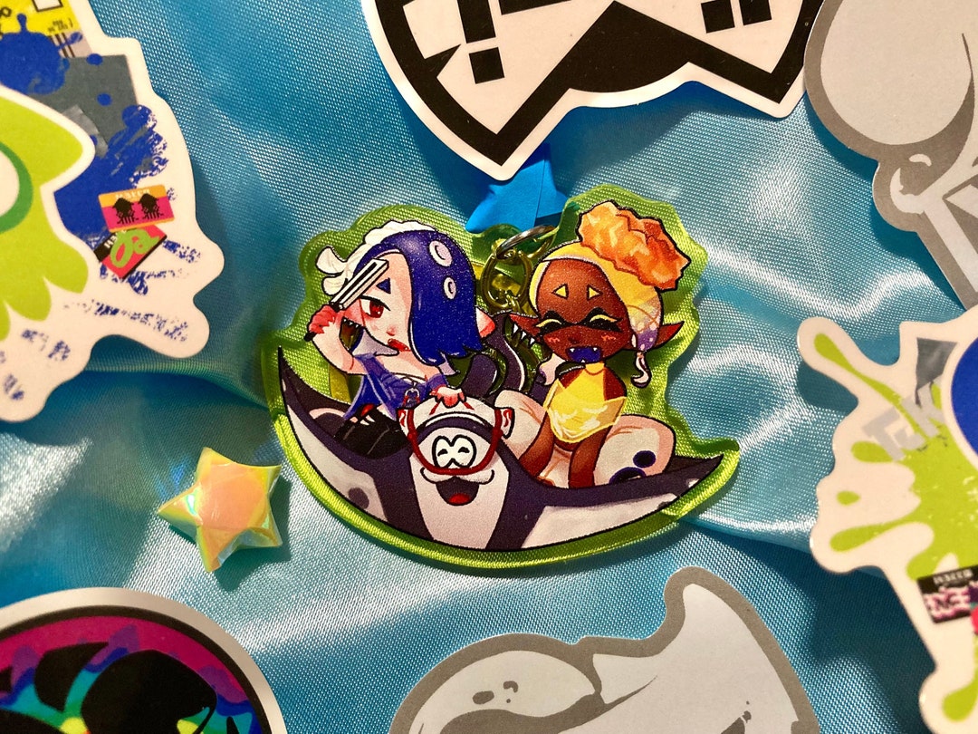 Splatoon 3 Deep Cut 2.5" Acrylic Charm | Shiver/frye/big Man - Etsy