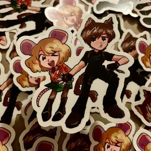 RE4 Cat Leon/mouse Ashley 3" Vinyl Sticker | Resident Evil 4 - Etsy