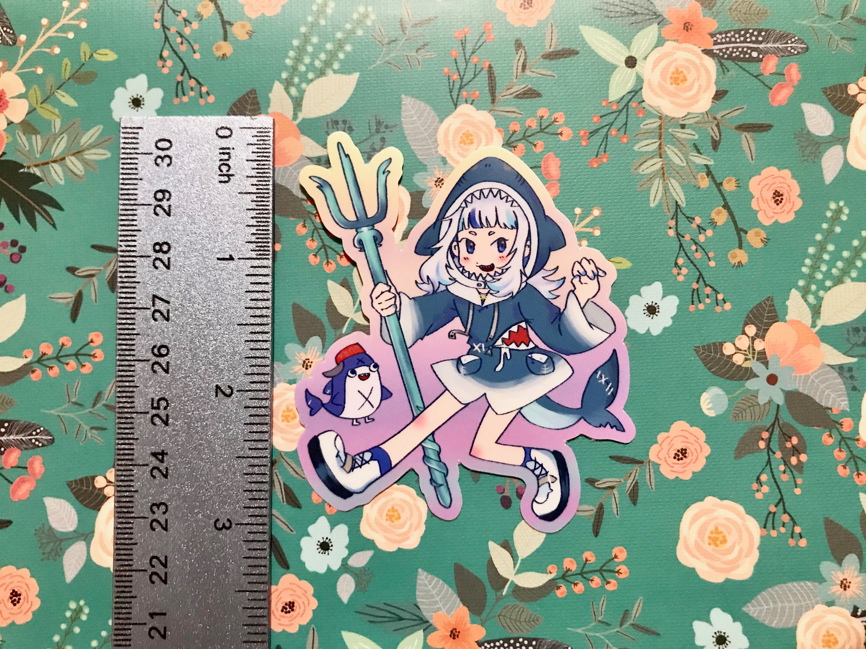 Gawr Gura Hololive EN 3 Vinyl Sticker Vtuber Kawaii - Etsy