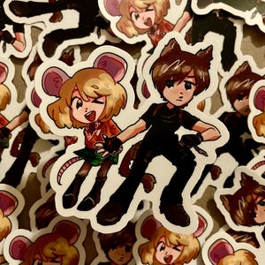 RE4 Cat Leon/mouse Ashley 3" Vinyl Sticker | Resident Evil 4 - Etsy