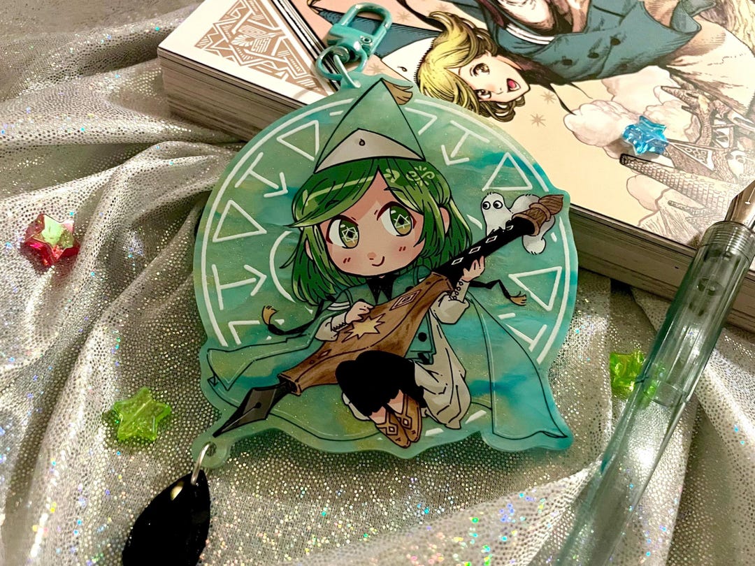 Witch Hat Atelier Coco 3.5" Teal/gold Acrylic Charm - Etsy
