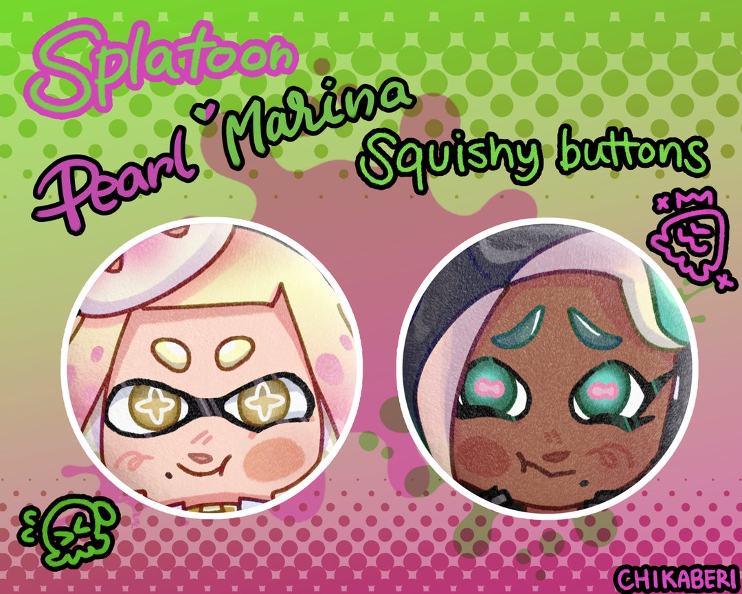 Splatoon Pearl/marina 2.25" Squishy Buttons | off the Hook - Etsy