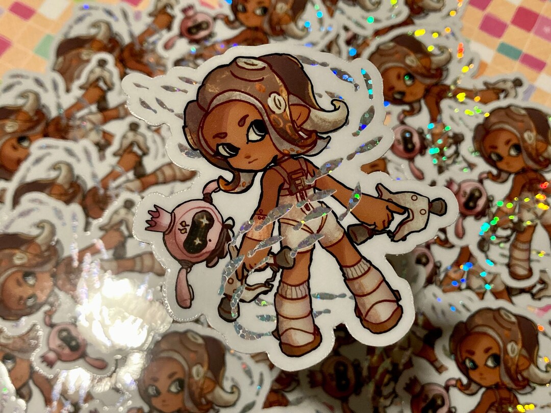 Splatoon 3 Side Order Eight 3" Glitter Vinyl Sticker - Etsy