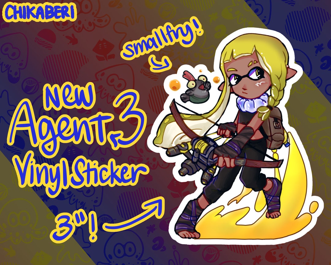 Splatoon 3 Neo Agent 3 3 Vinyl Sticker - Etsy