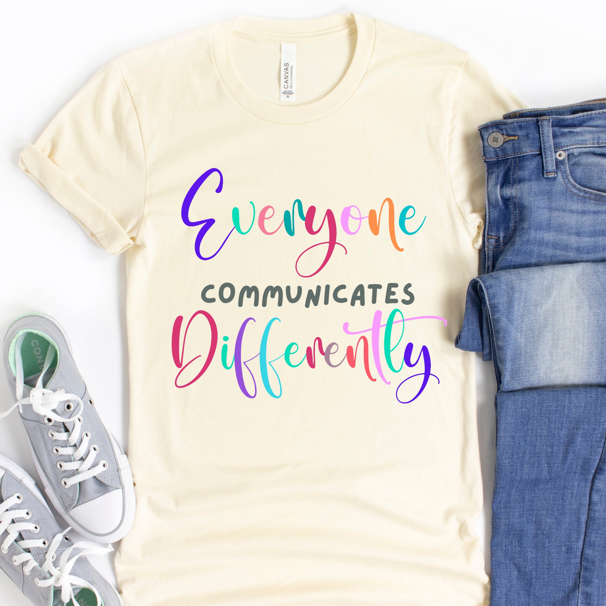 Everyone Communicates Differently Shirt, Autism Shirt, Autism Awareness ...