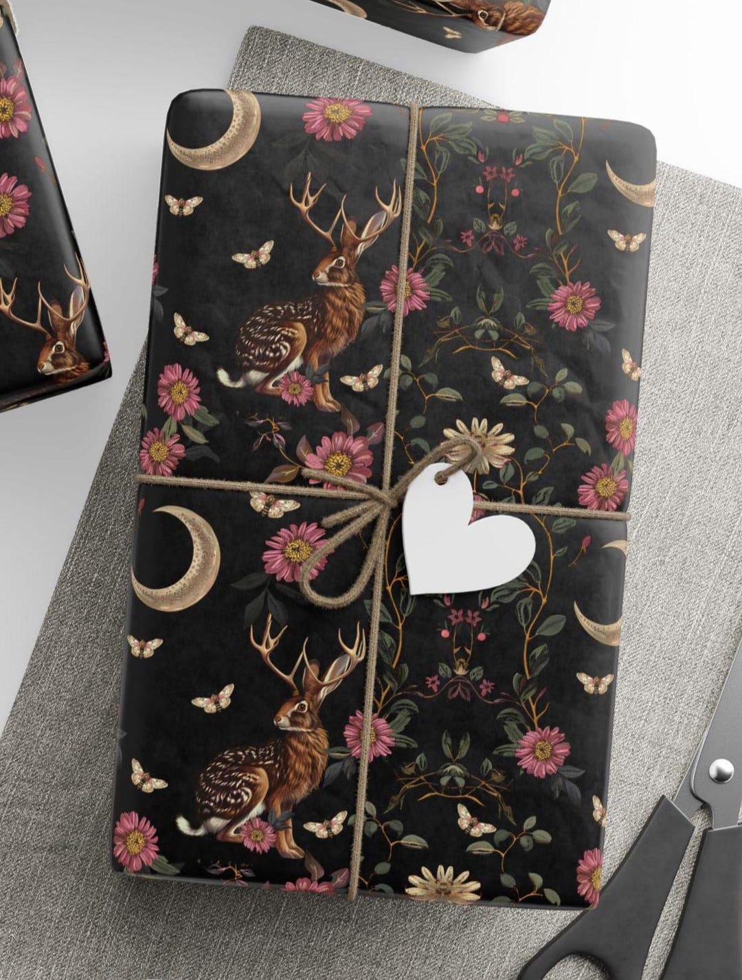 Mythical Creature Jackalope Moon Wrapping Paper, Custom Designs, Luxury ...