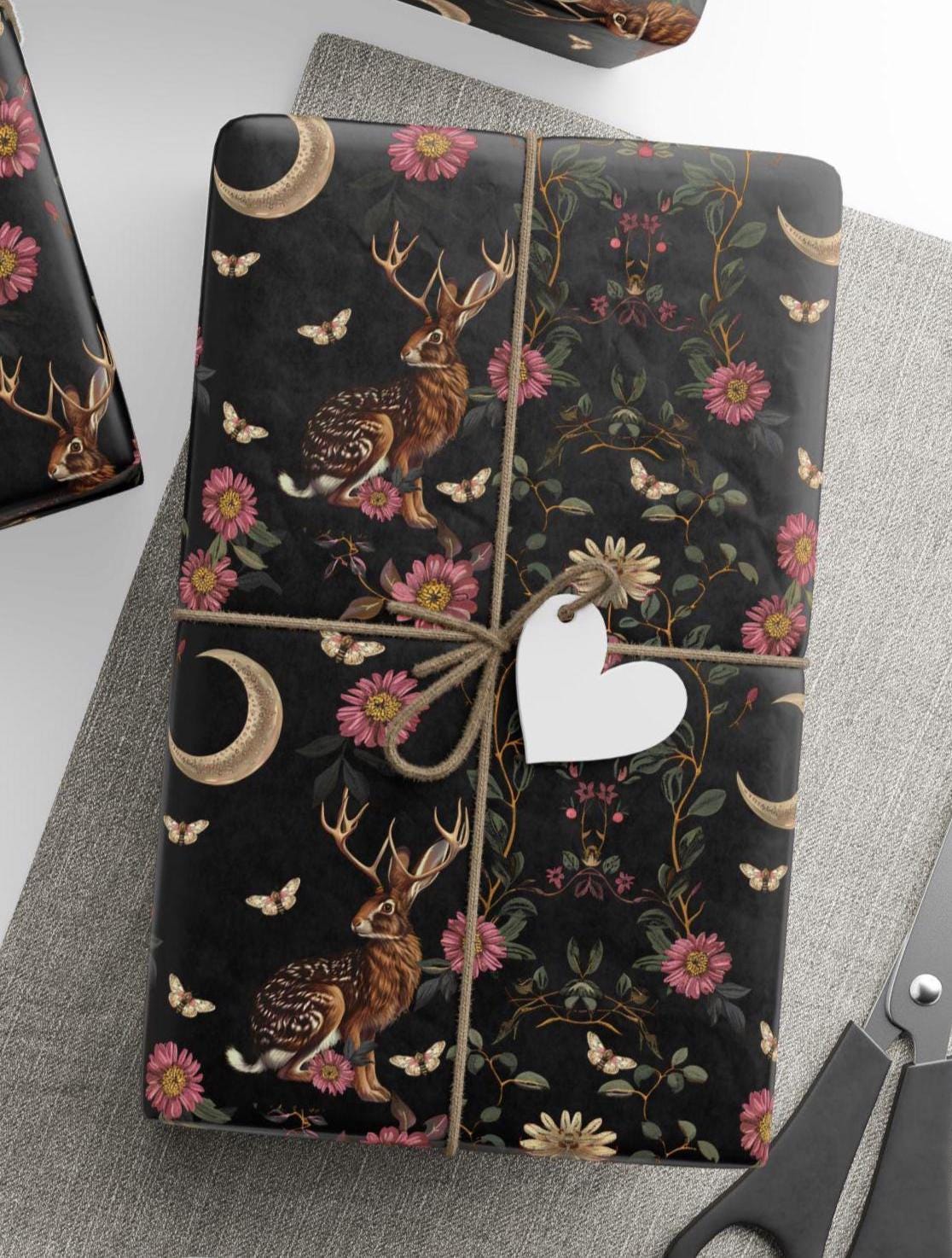 Mythical Creature Jackalope Moon Wrapping Paper, Custom Designs, Luxury ...