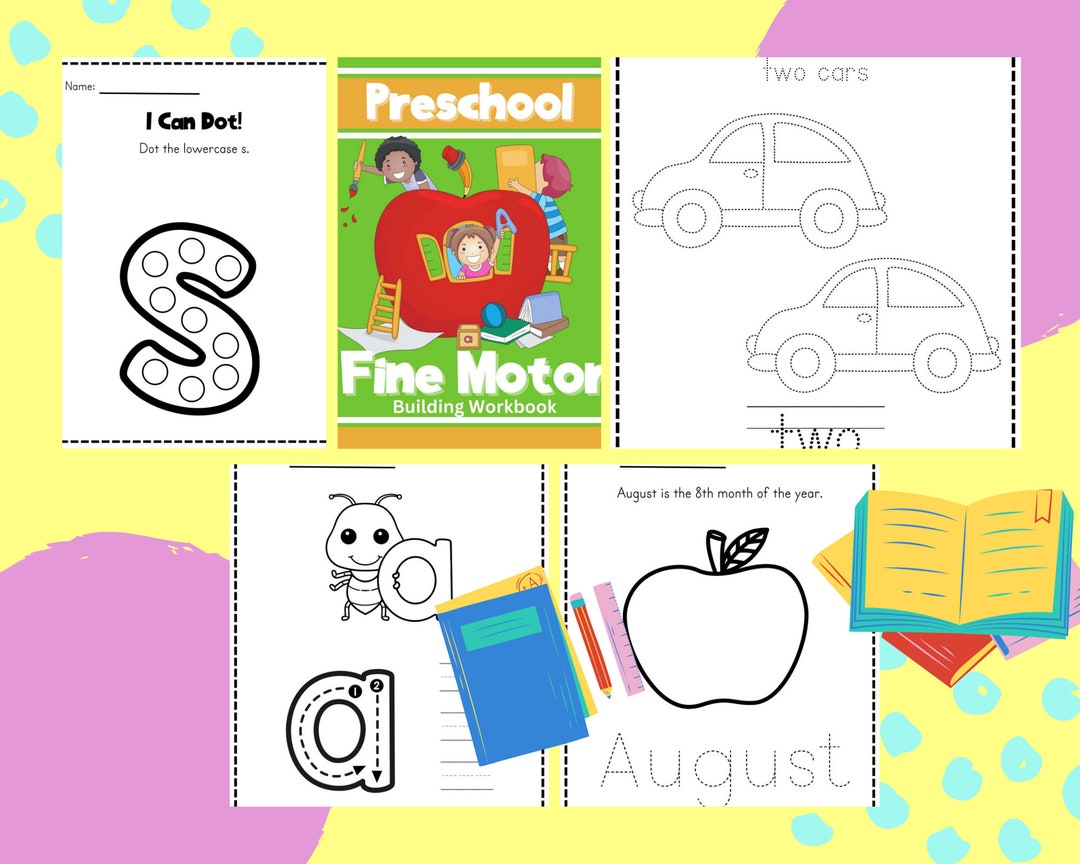 Preschool Fine Motor Skills Workbook, Learning, Alphabet Sheets ...