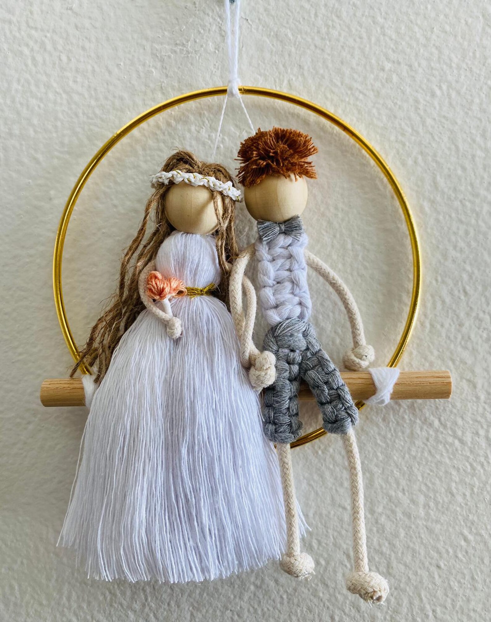Bride and Groom /Moderm Macrame / Customized Macrame Family / Macrame ...