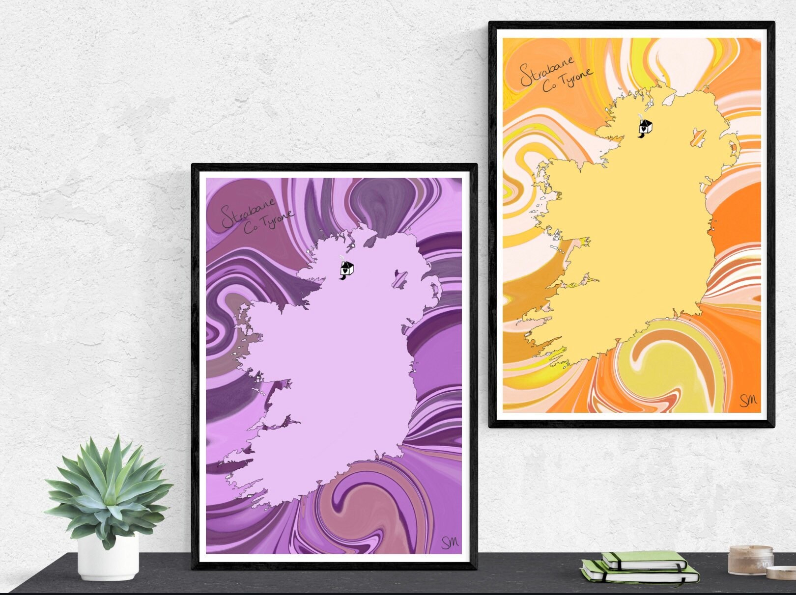 Personalised Map of Ireland Print Map of Ireland Print - Etsy UK