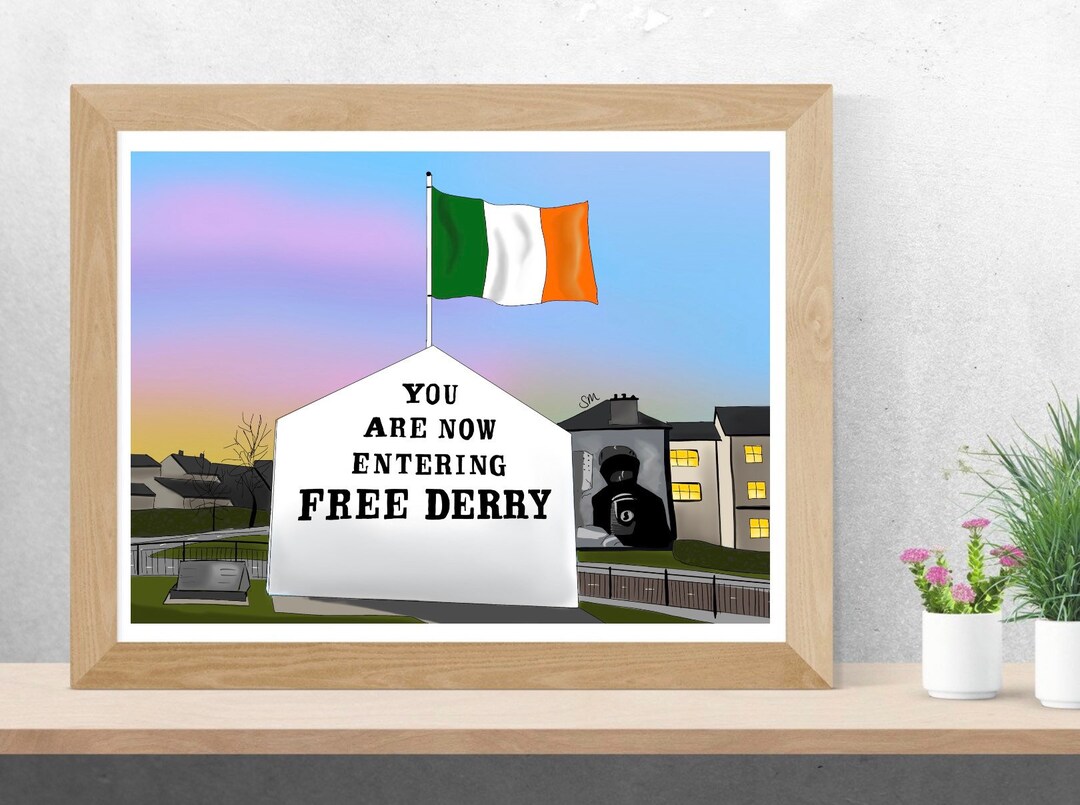 Free Derry Corner Art Print Derry Art Print Bogside Art Print Northern ...