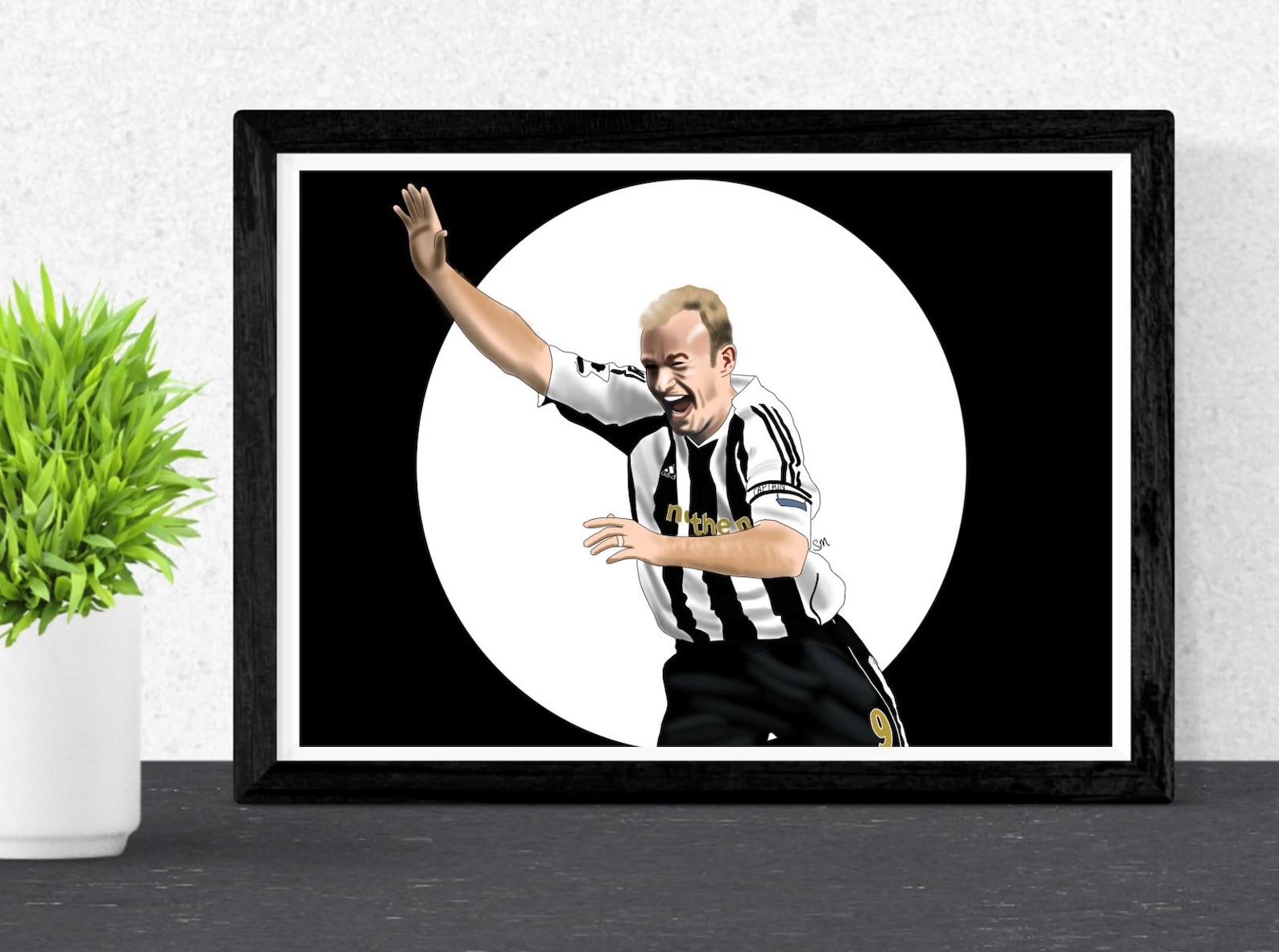 Alan Shearer Art Print Newcastle United Art Print NUFC Art Print ...