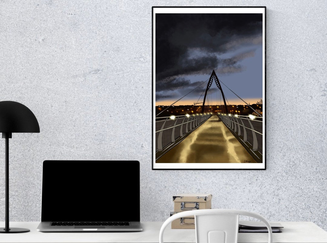 Strabane Footbridge Art Print | Strabane Art Print | Tyrone Art Print ...
