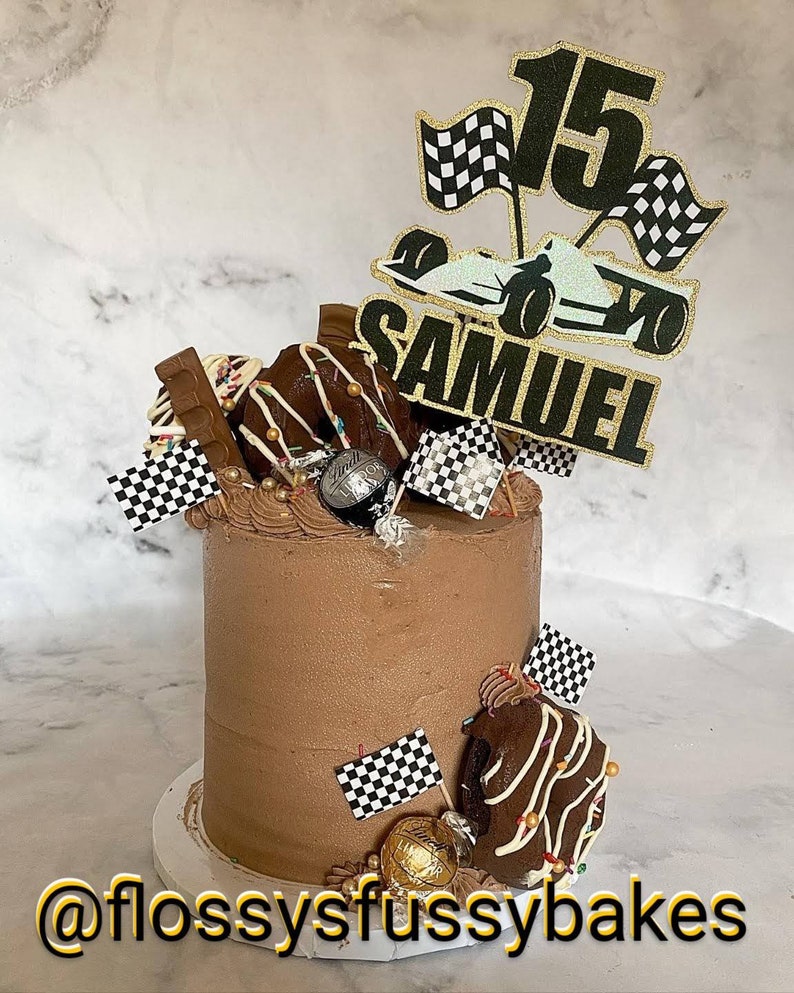 F1 Race Car Cake Topper Glitter Supercar Non Edible 6 X 7 in - Etsy UK