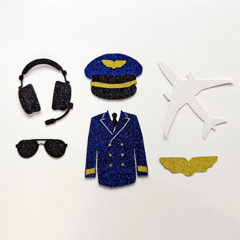 Pilot Themed Cupcake Toppers Uniform Airplane Hats Free - Etsy Ireland
